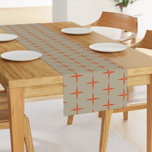 Mid Century Modern Table Runner Red Dwarf Galaxy Mm Latte by - Etsy