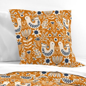 Birds Bedding Scandinavian Folk Birds Floral by Trendy_creation_prints ...