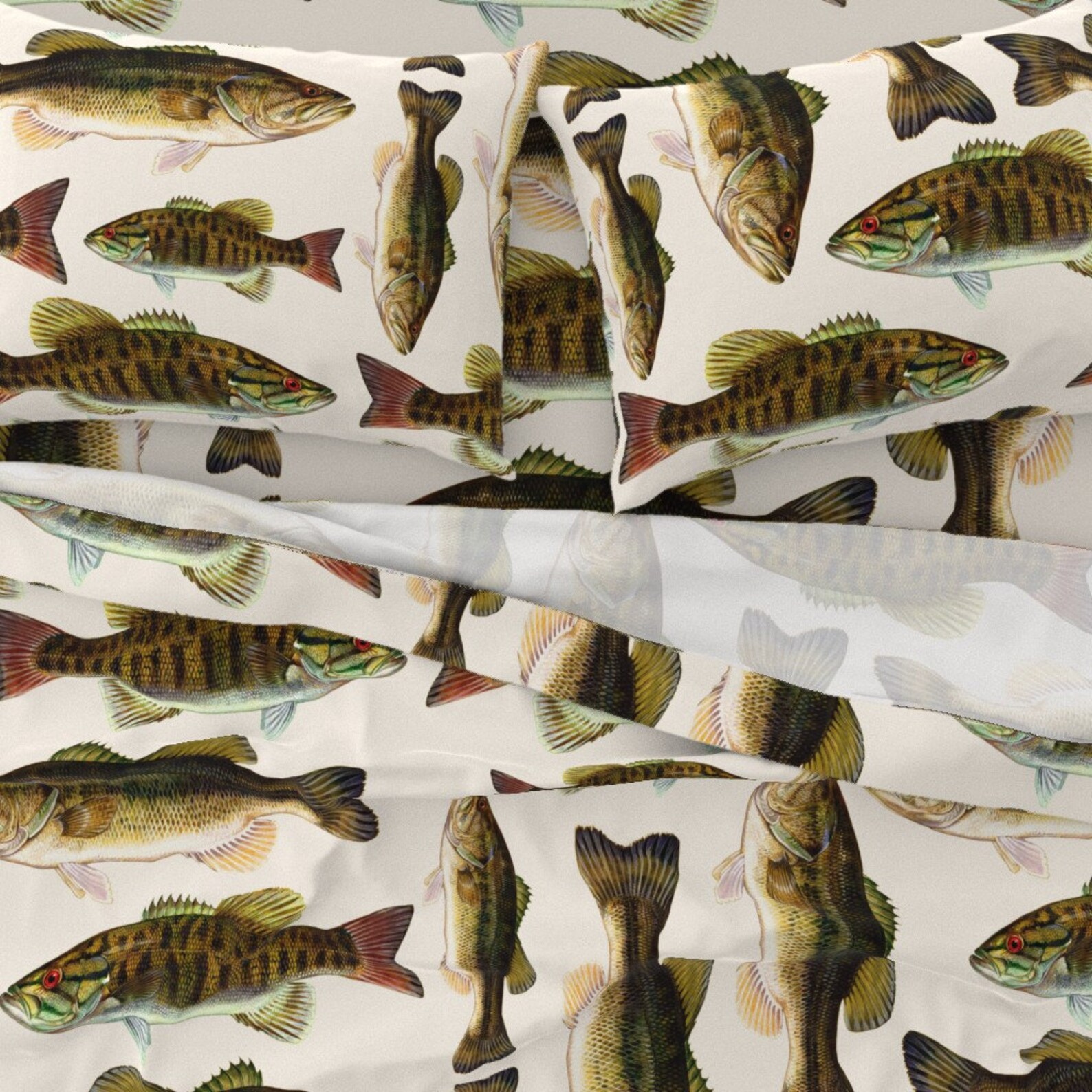 Fishing Sheets Bass Fish by Weavingmajor Freshwater Fish - Etsy