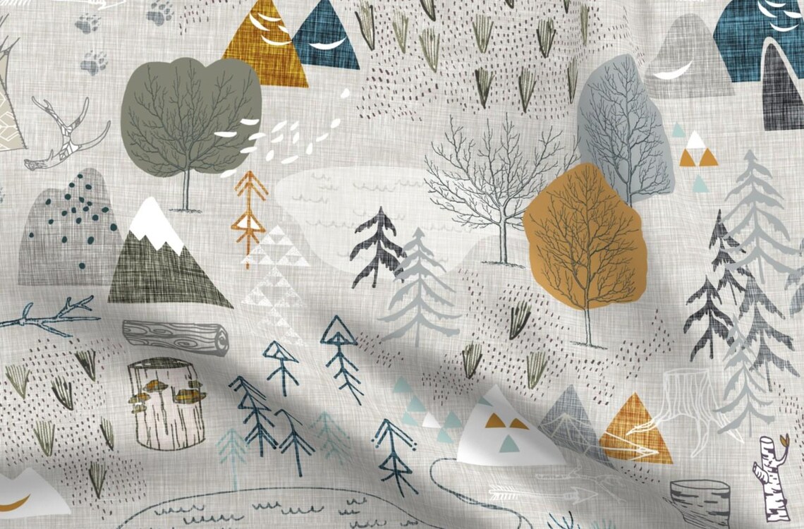 Outdoor Adventure Sheets - Max's Map Grey by Nouveau_bohemian ...