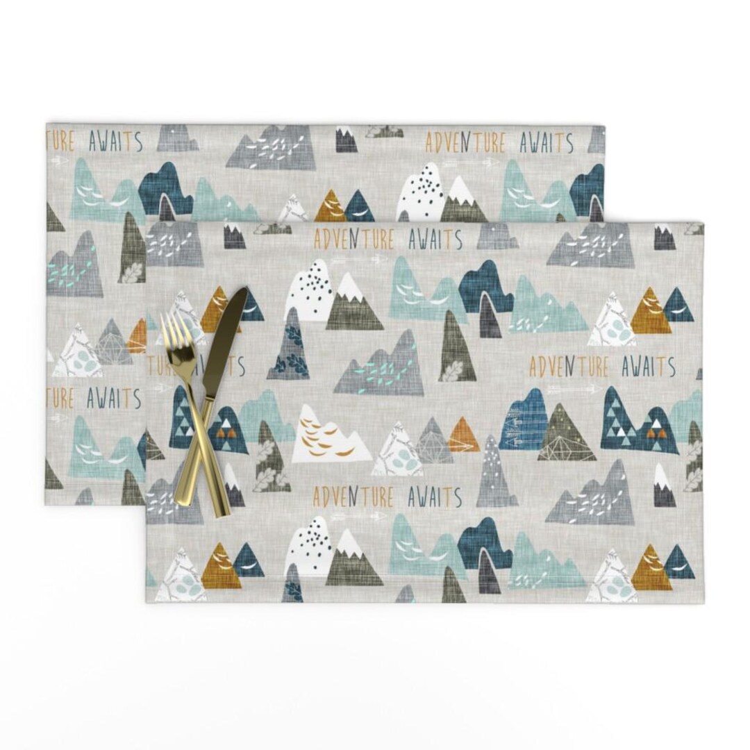 Boy Placemats (set of 2) - Adventure Awaits (earth) Regular by Nouveau ...