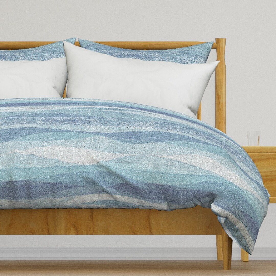 Abstract Ocean Wave Bedding Wave Sky Blue by Wren_leyland Coastal ...