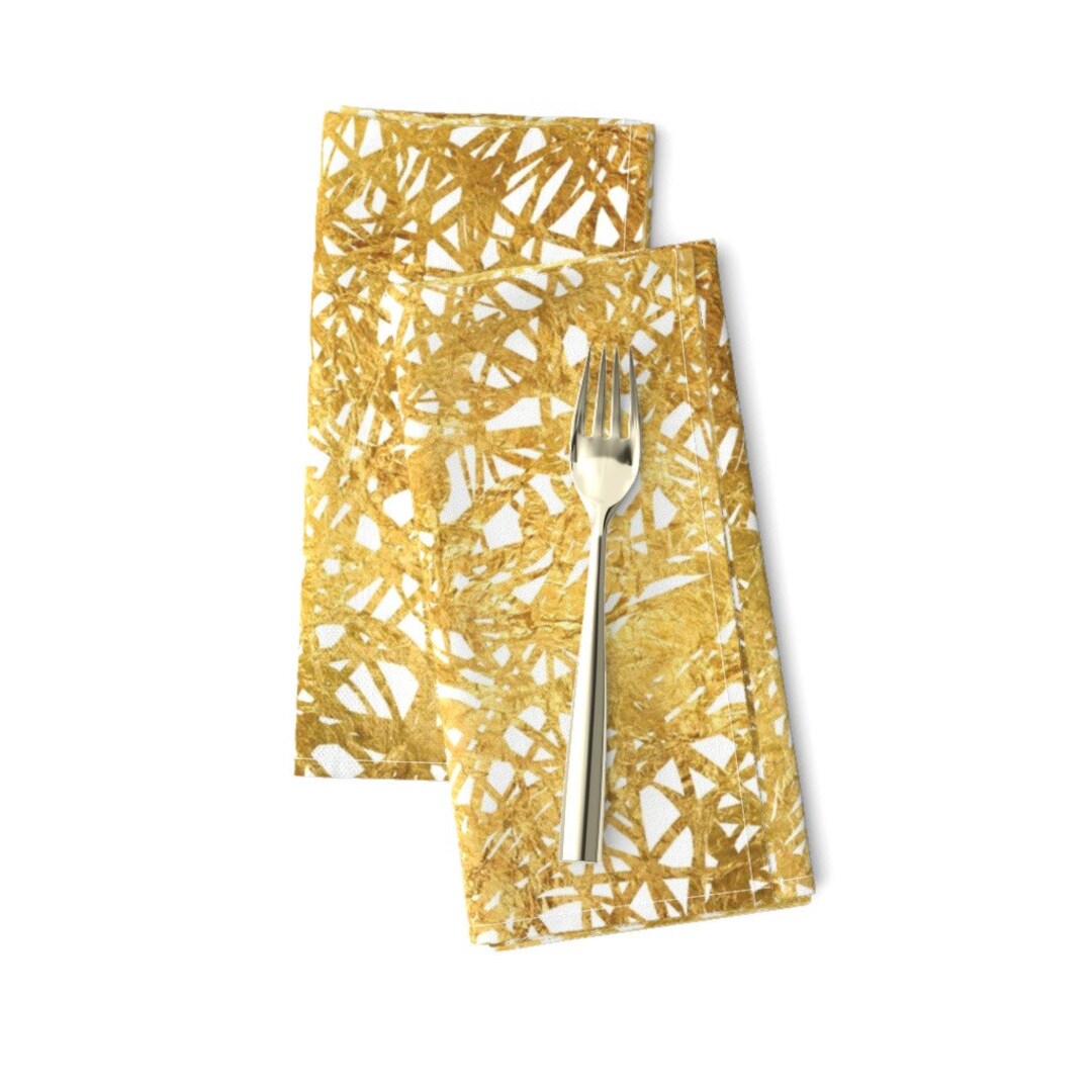 Faux Gold Scribble Dinner Napkins set of 2 Scribble Me Gold by Nick ...