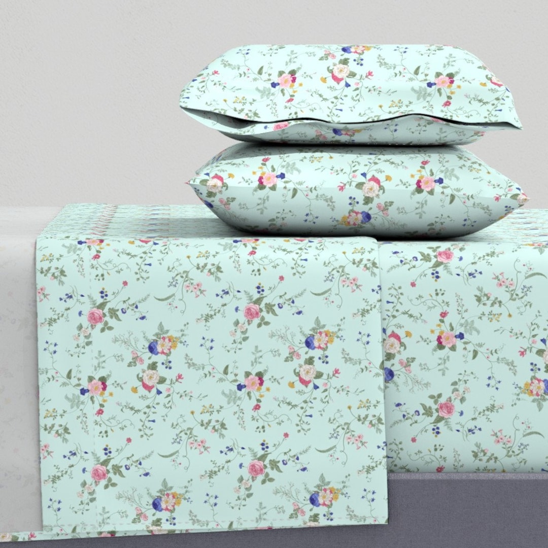 Victorian Rose Sheets Victorian Mint by Olgakorneeva - Etsy