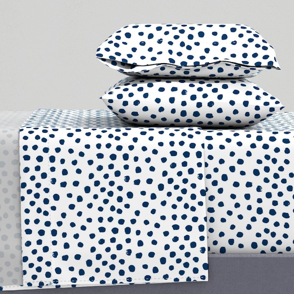 Navy Blue Polka Dot - Etsy