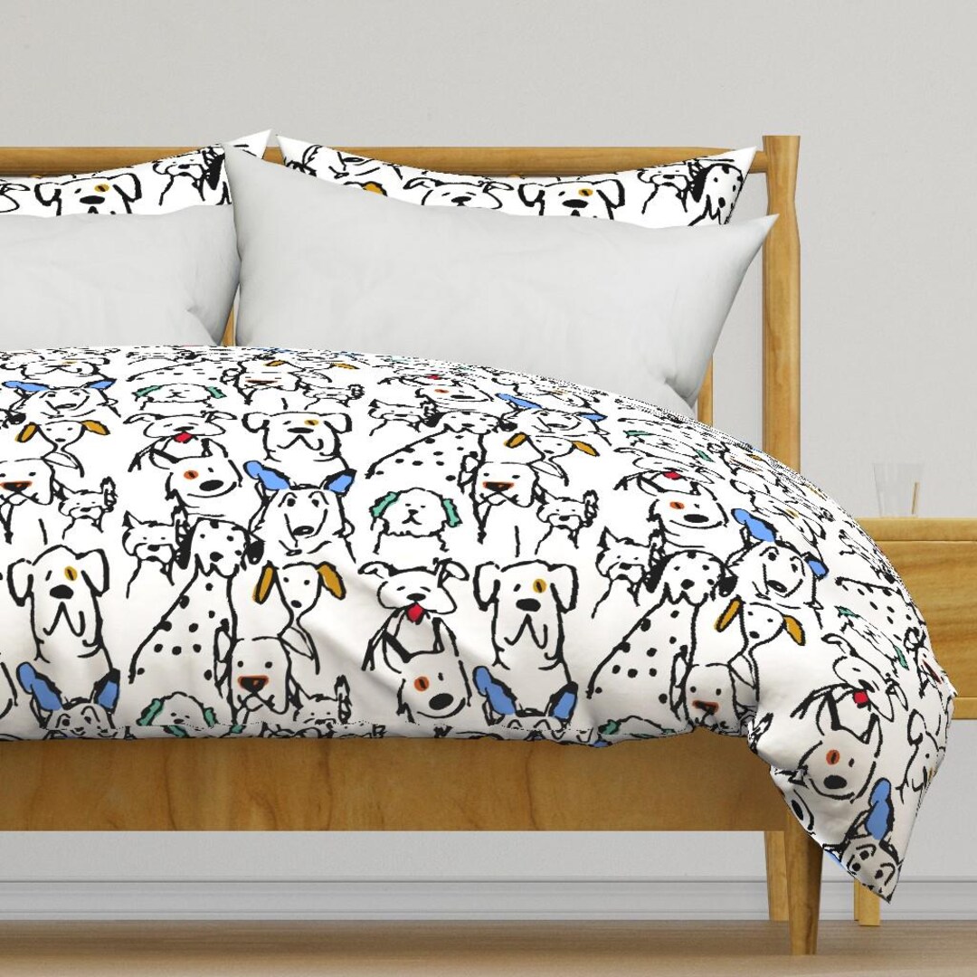 Whimsical Dogs Bedding - Color Pop Dogs by Shellyturnerdesigns - Puppy ...