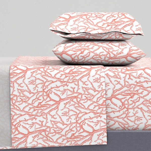 Coral Bedding - Etsy