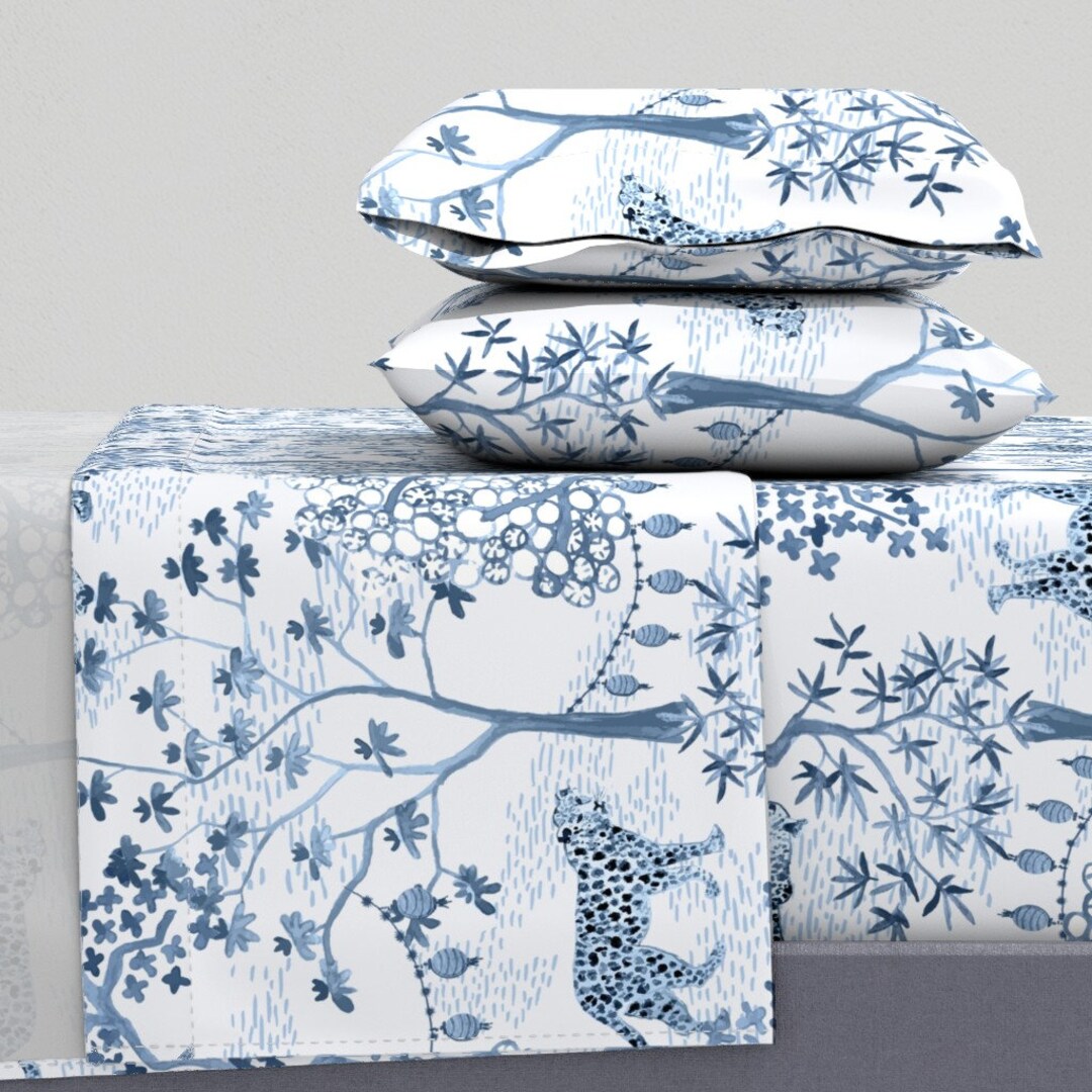 Leopard Chinoiserie Sheets Large Leopard Toile by Danika_herrick ...