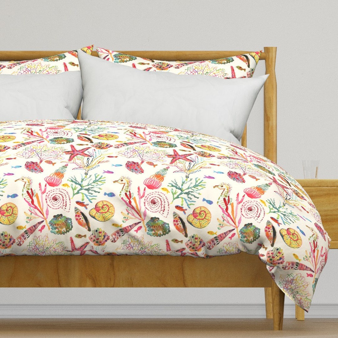 Seashells Bedding Seashells by Subhashini_narayanan Watercolor Painted ...