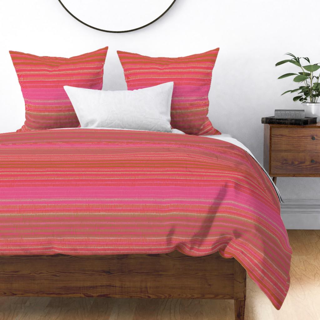 Boho Stripe Bedding - Dashed Stripe by Asta_barrington - Simple Stripe ...