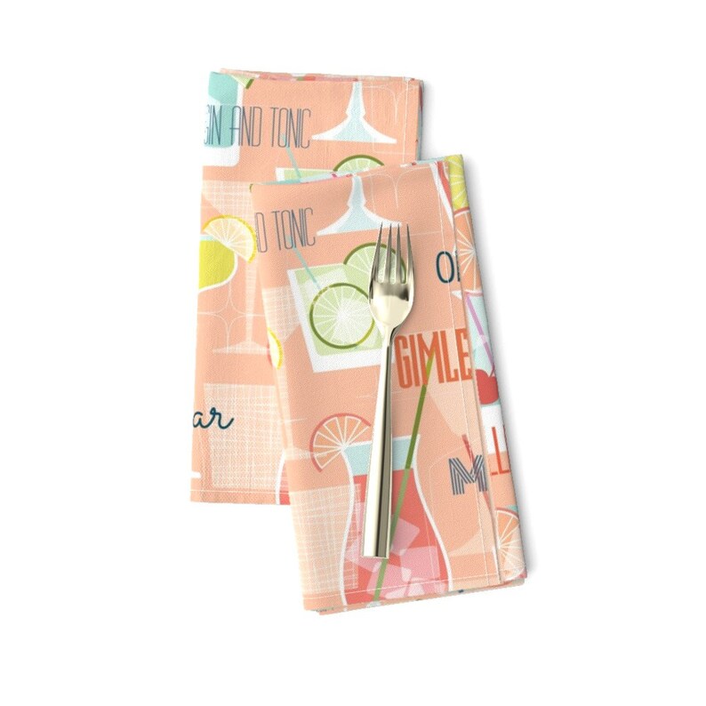 1950s Retro Dinner Napkins set of 2 Mommy's Little - Etsy