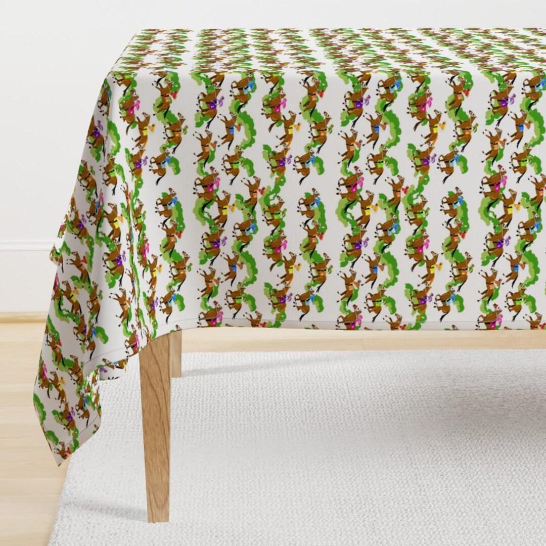 Horses Tablecloth Racing by Shellyturnerdesigns off to the Races Derby ...