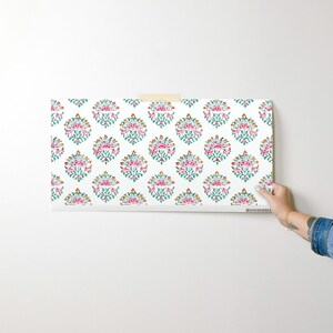 Hot Pink Block Print Non-pasted Wallpaper Indian Wood Block Boho ...