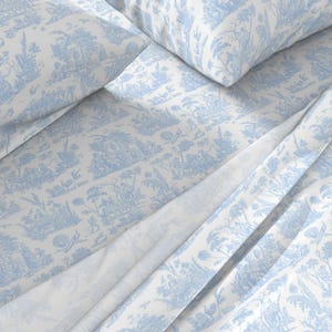 Baby Blue Toile Sheets - Marseilles Toile by Peacoquettedesigns ...