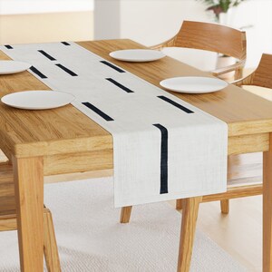 Mud Cloth Table Runner - Mod Line White Mudcloth by Holli_zollinger ...