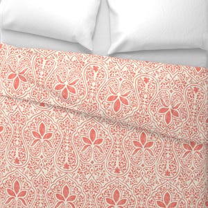Bohemian Coral Batik Bedding - Coral Batik by Peacoquettedesigns ...