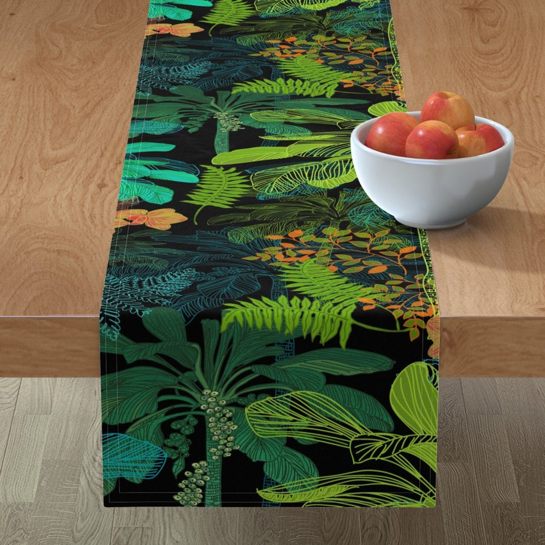 Tropical Table Runner Gardening in the Tropics by Hnldesigns - Etsy