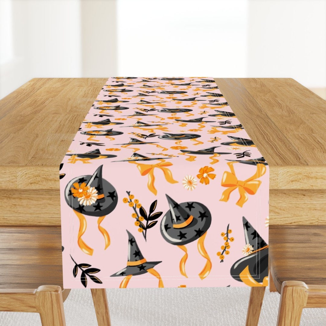 Witch Hats Table Runner - Cute Halloween Whimsical Cottage Core Spooky ...
