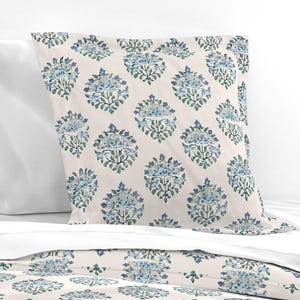 Periwinkle Bedding - Handblock Medallion by Whitneyenglish - Cornflower ...