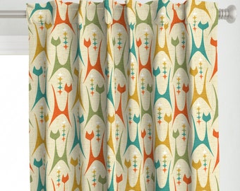 Mid Century Cats Fabric Mid Mod Meow by Studioxtine Geometric Cats ...