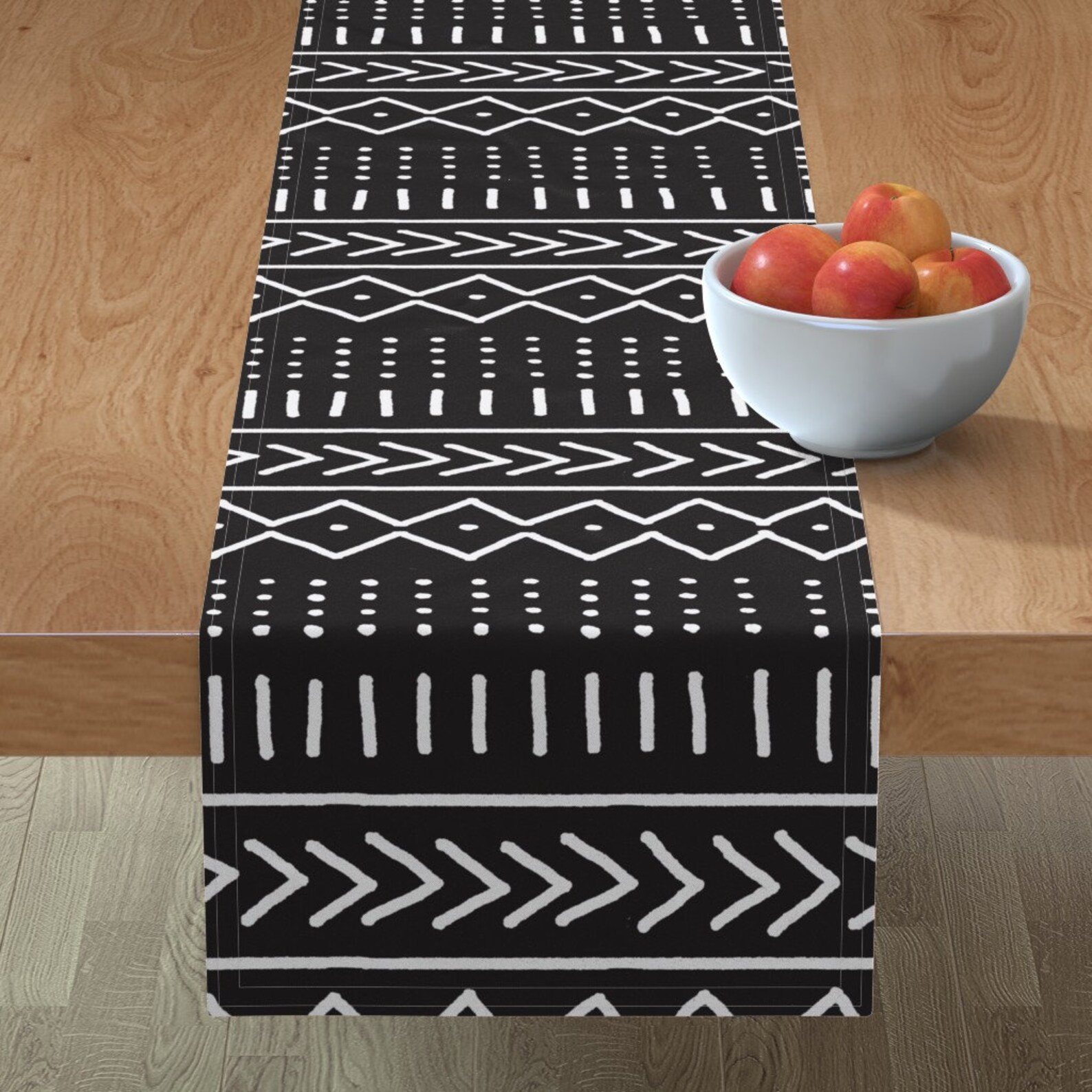 African Inspired Table Runner Mudcloth Black by Curious_nook | Etsy