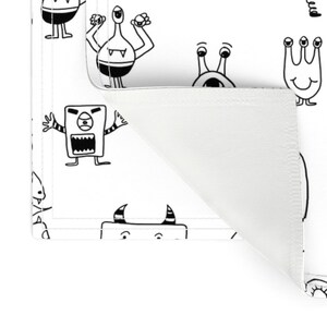 Little Monsters Placemats set of 2 Monsters Black and | Etsy