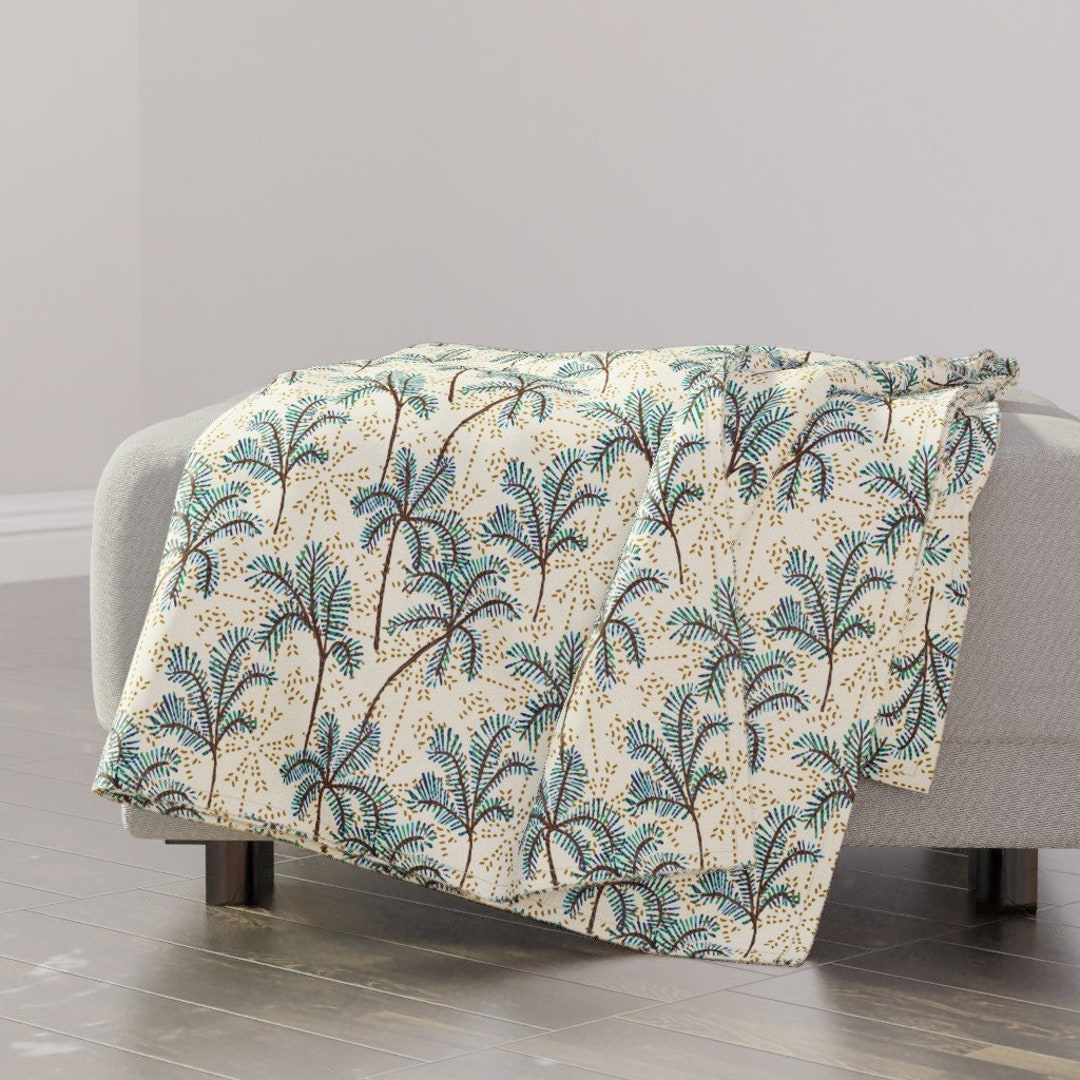 Palm Throw Blanket Enchanted Palm Mosaic by Holli_zollinger Mosaic ...