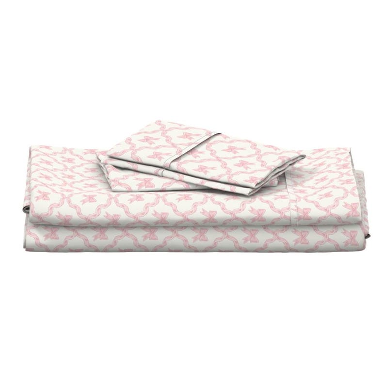 Chinoiserie Sheets - Ribbon Trellis by Nessnordberg - Ribbon Trellis ...