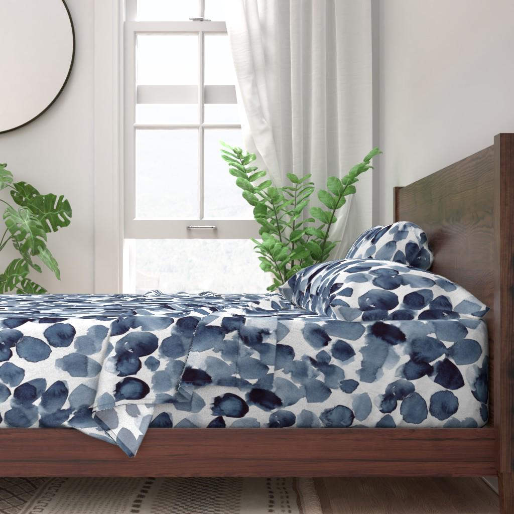Indigo Watercolor Sheets - Watercolor Paint Spots by Kostolom3000 ...