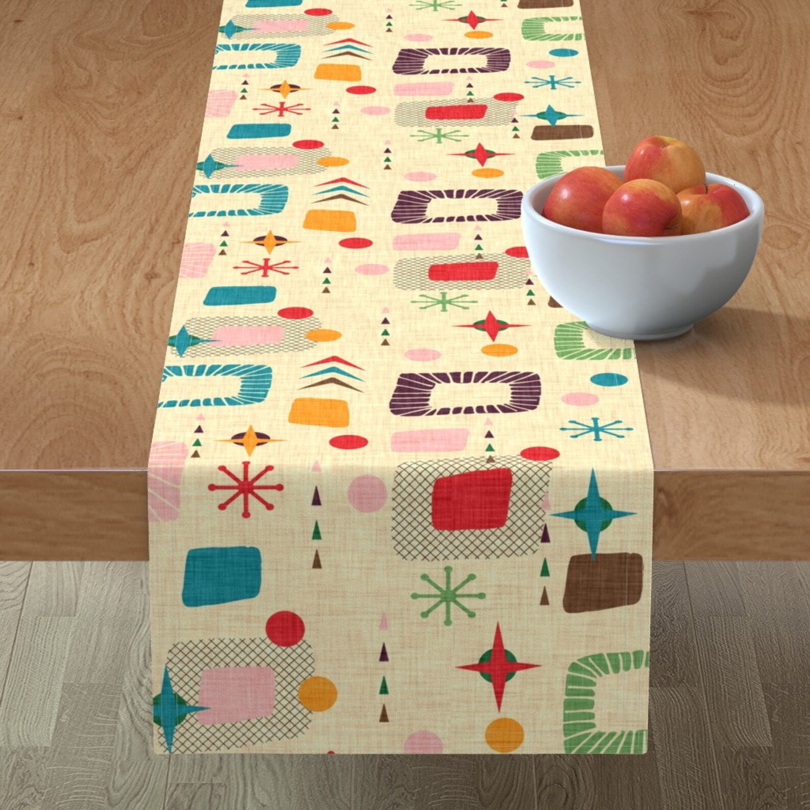 Retro Mod Table Runner 1950s Atomic Pattern by Bruxamagica - Etsy