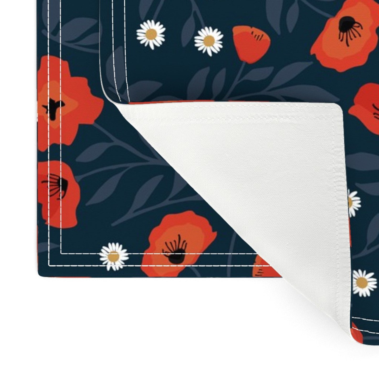Abstract Red Poppies Placemats set of 2 Nouveau Poppy | Etsy