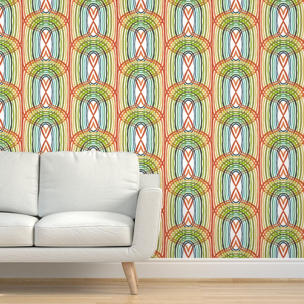 Home & Living Maximalist Lines by scarlette_soleil Abstract 70s Cheery ...