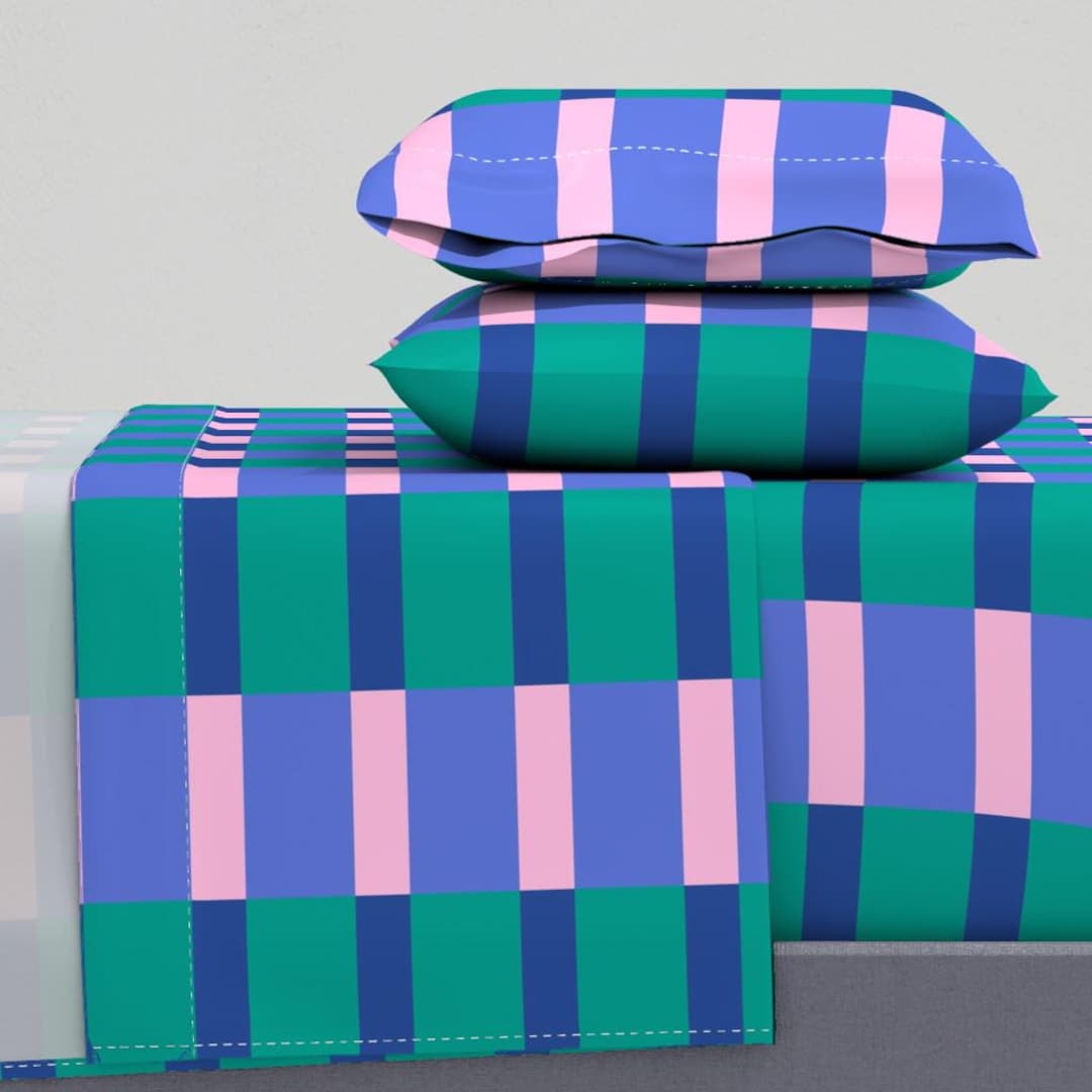 Retro Bold Sheets - Bright Color Block by Apricotbirch - Color Blocking ...