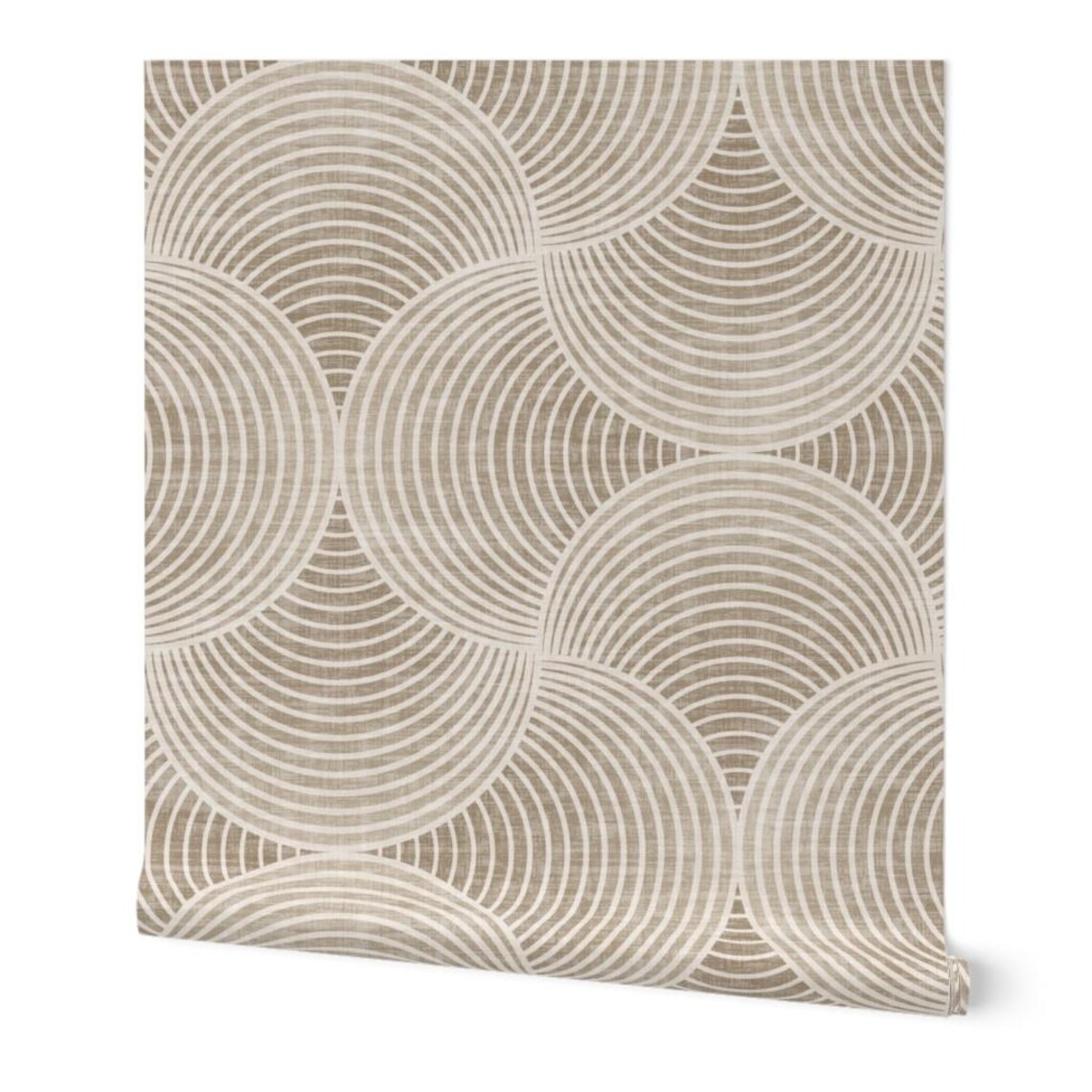 Modern Geometric Non-pasted Wallpaper Earth Tone Beige Brown Cream ...