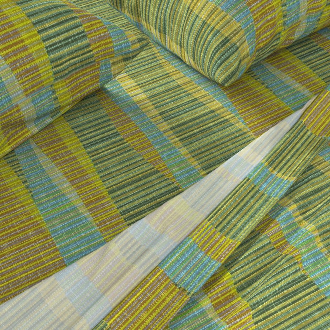 Mid Century Modern Sheets - Olive Lines by Theodesign - Olive Green ...
