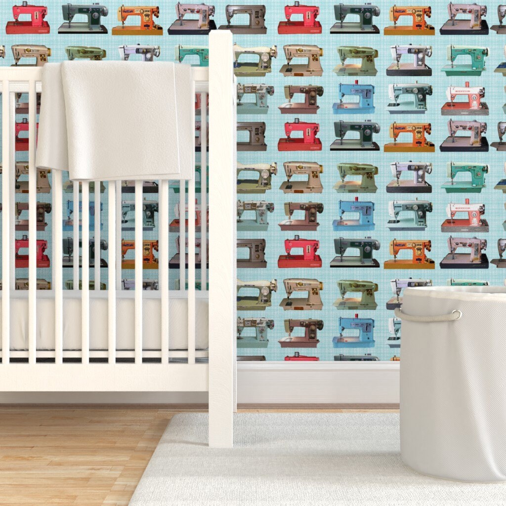 Vintage Machines Commercial Grade Wallpaper Sewing Machines - Etsy