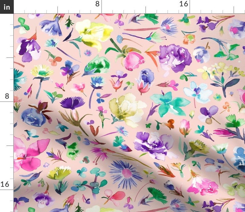 Floral Curtain Panel Flower Buds by Ninola-design Blooming - Etsy