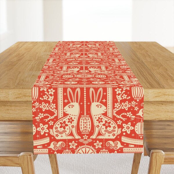 Asian Table Runner - Etsy