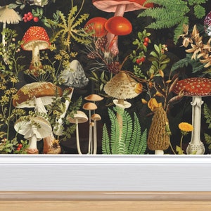Dark Commercial Grade Wallpaper Rustic Mushroom by Utart Moody ...
