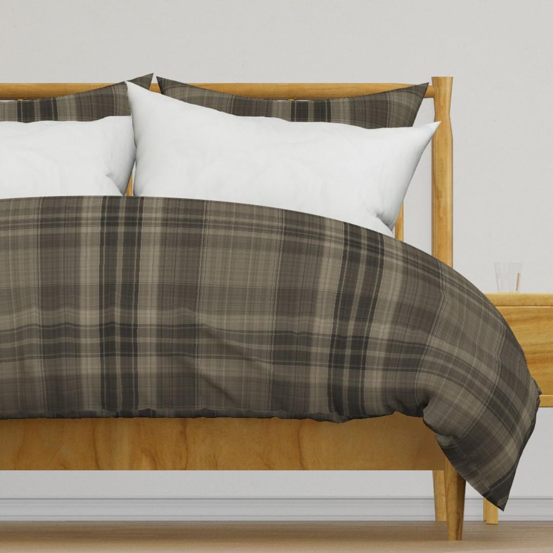 Rustic Brown Plaid Bedding - Farmer Brown's Plaid by Anniedeb ...