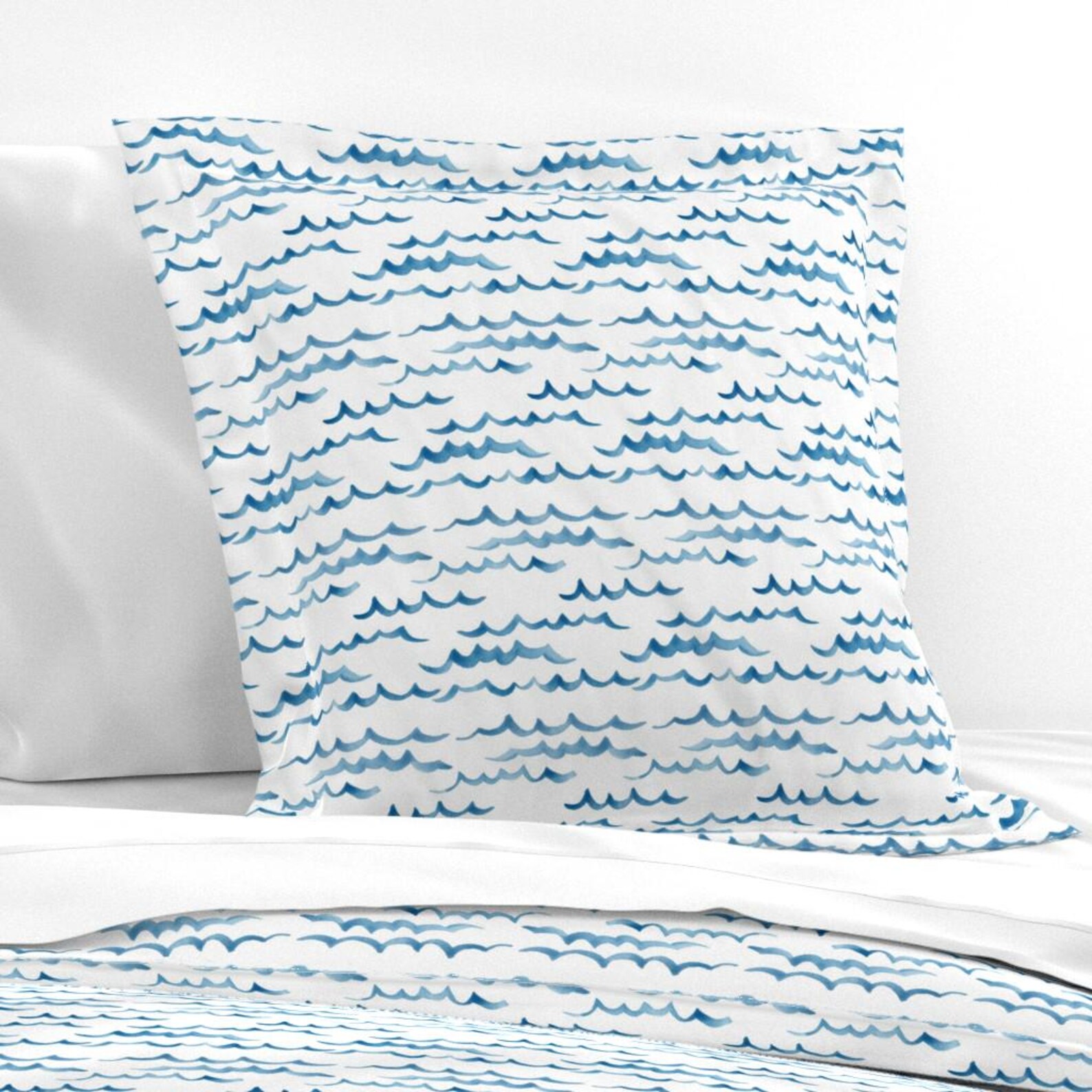 Coastal Bedding - Ocean Waves by Houseintheorchard - Watercolor Ocean ...