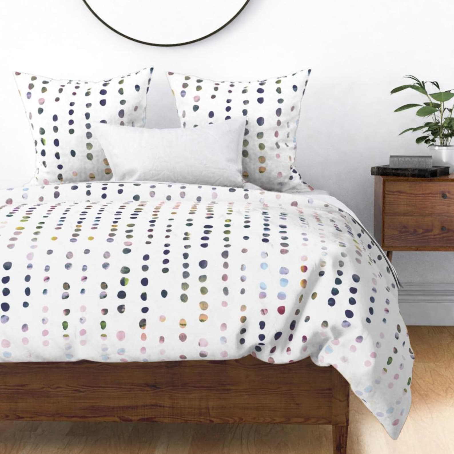 Modern Dots Bedding - Painted Dots by Jenflorentine - Abstract Stripes ...