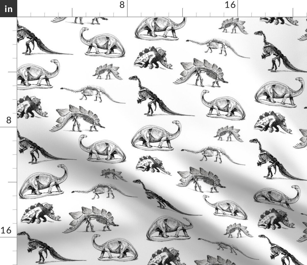Dinosaur Sheets Museum Animals by bohobear Skeleton | Etsy