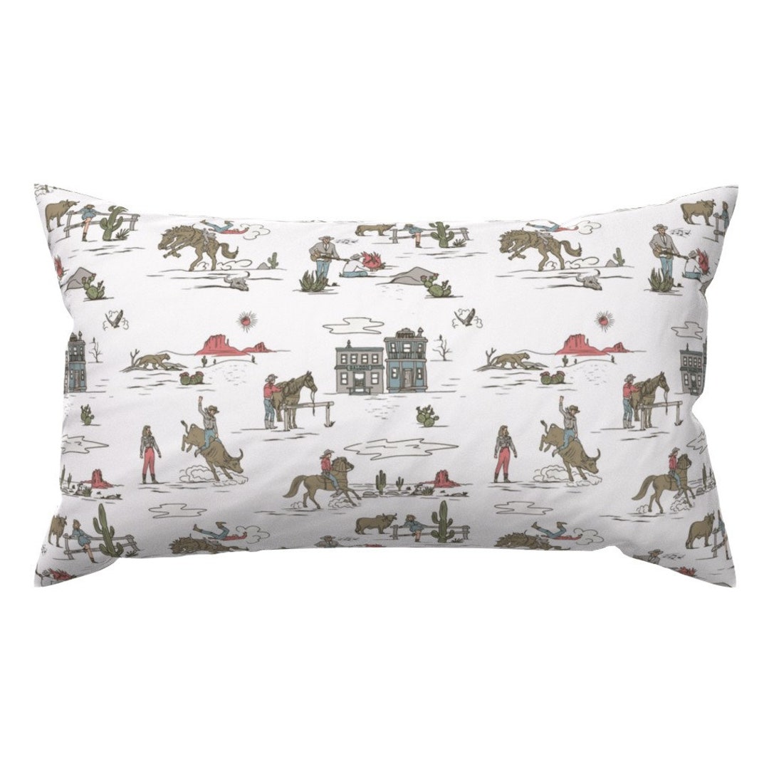 Wild West Accent Pillow Vintage Cowpokes by Fischkandi Rodeo Cowboy ...
