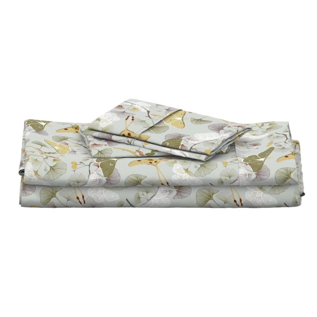 Earth Tone Butterfly Sheets - Luna Moth by Jaanahalme - Luna Moth ...
