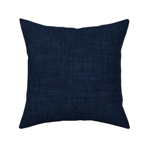 Navy Blue Throw Pillow Weathered Navy by Ivieclothco Linen - Etsy