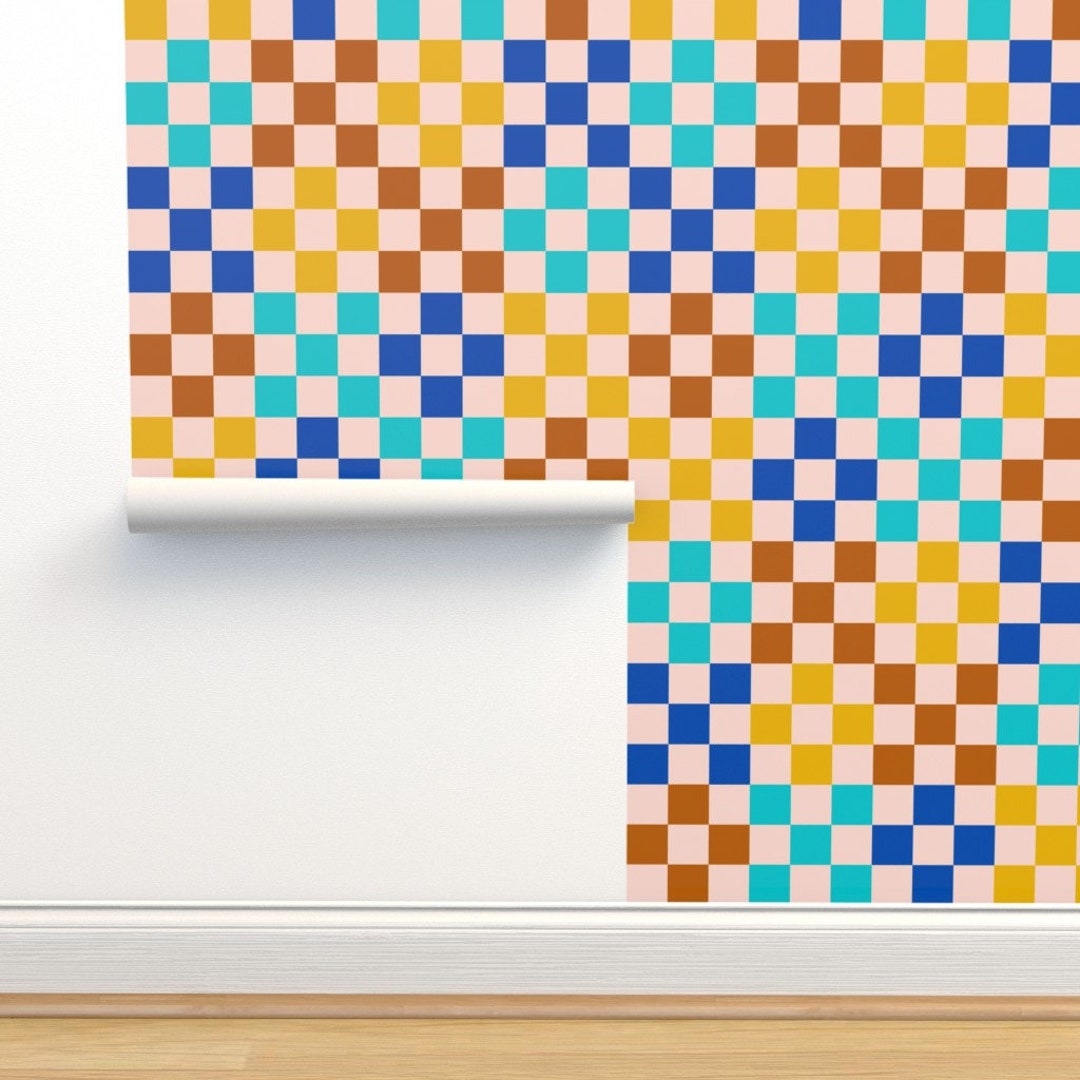 Bright Checkerboard Non-pasted Wallpaper Retro Y2k Checks - Retro ...
