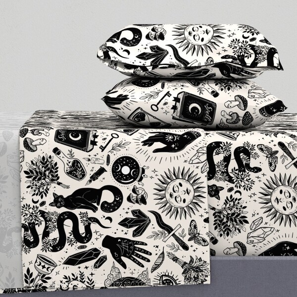 Goth Bed Sheet Set - Etsy