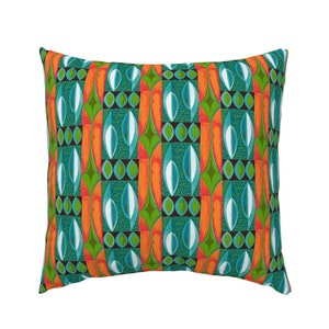 Mid Century Mod Pillow Sham Abstract Shield by - Etsy