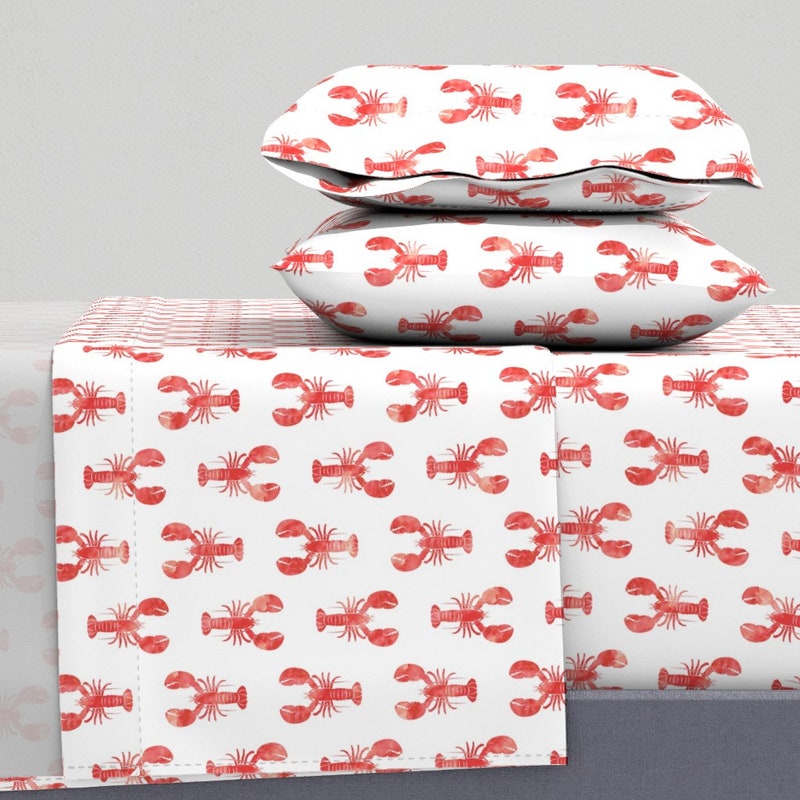 Lobster Print Fabric - Etsy